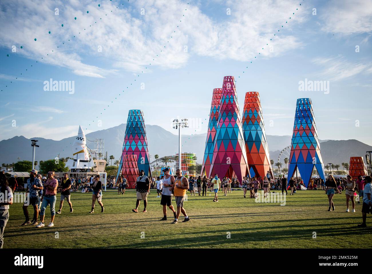Festival goers attend the Coachella Music & Arts Festival at the Empire ...