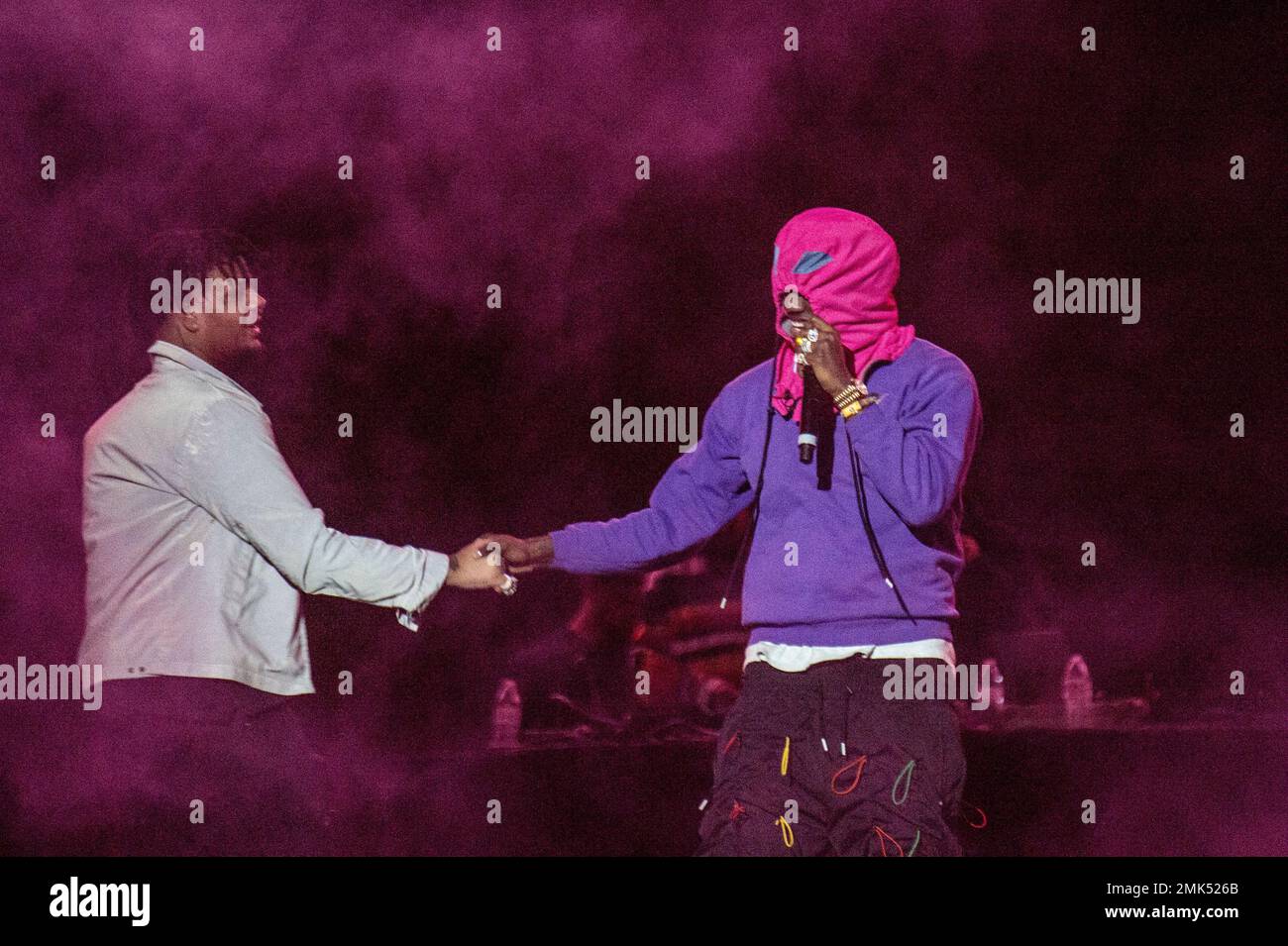 Smokepurpp of Gucci Gang, left, and Lil Yachty perform at the Coachella ...