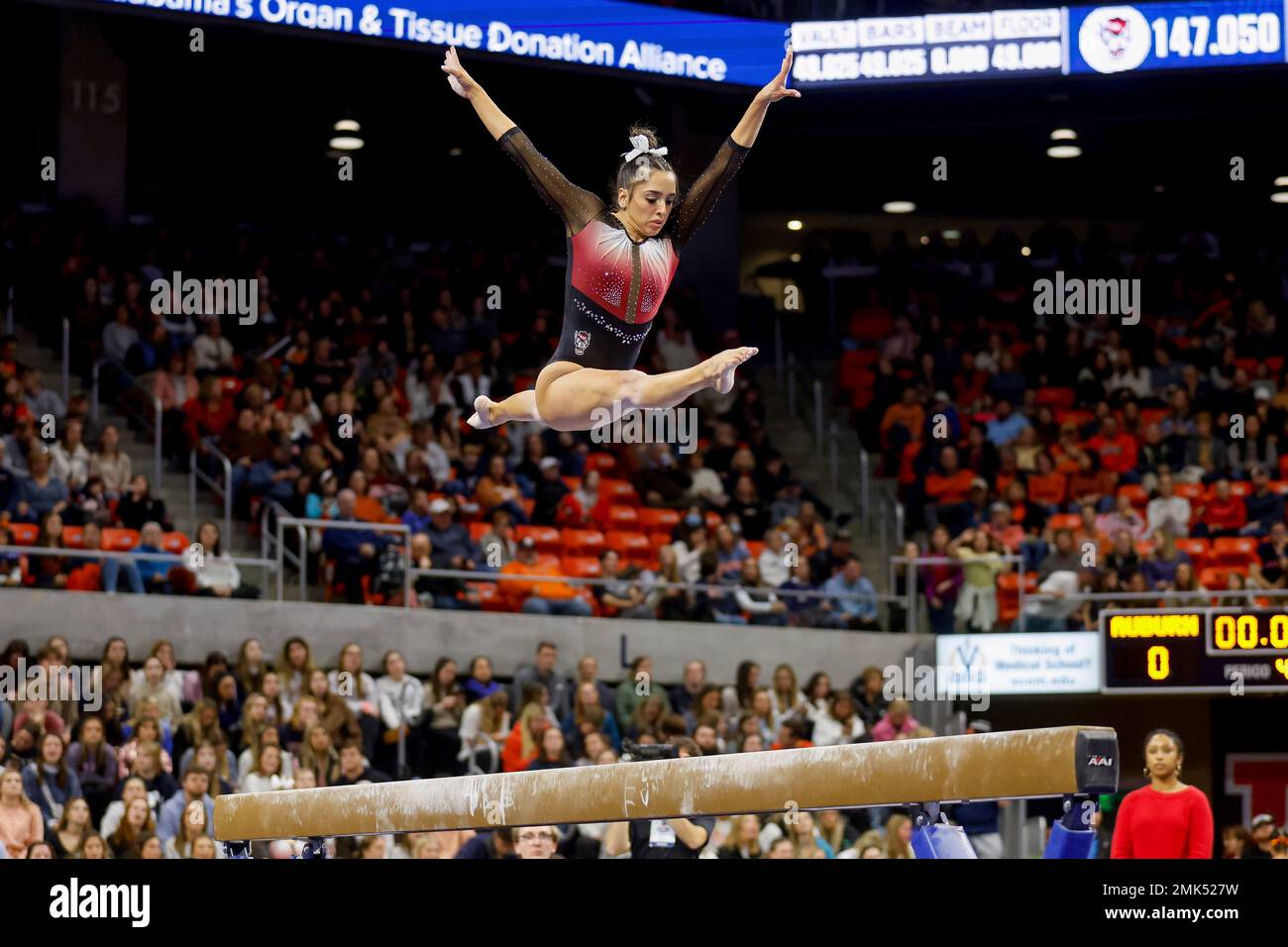 North Carolina State's Gabrielle Diaz competes on the balance beam ...