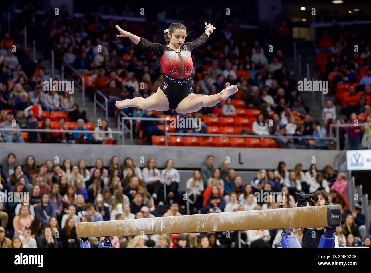North Carolina State's Chloe Negrete competes on the balance beam ...