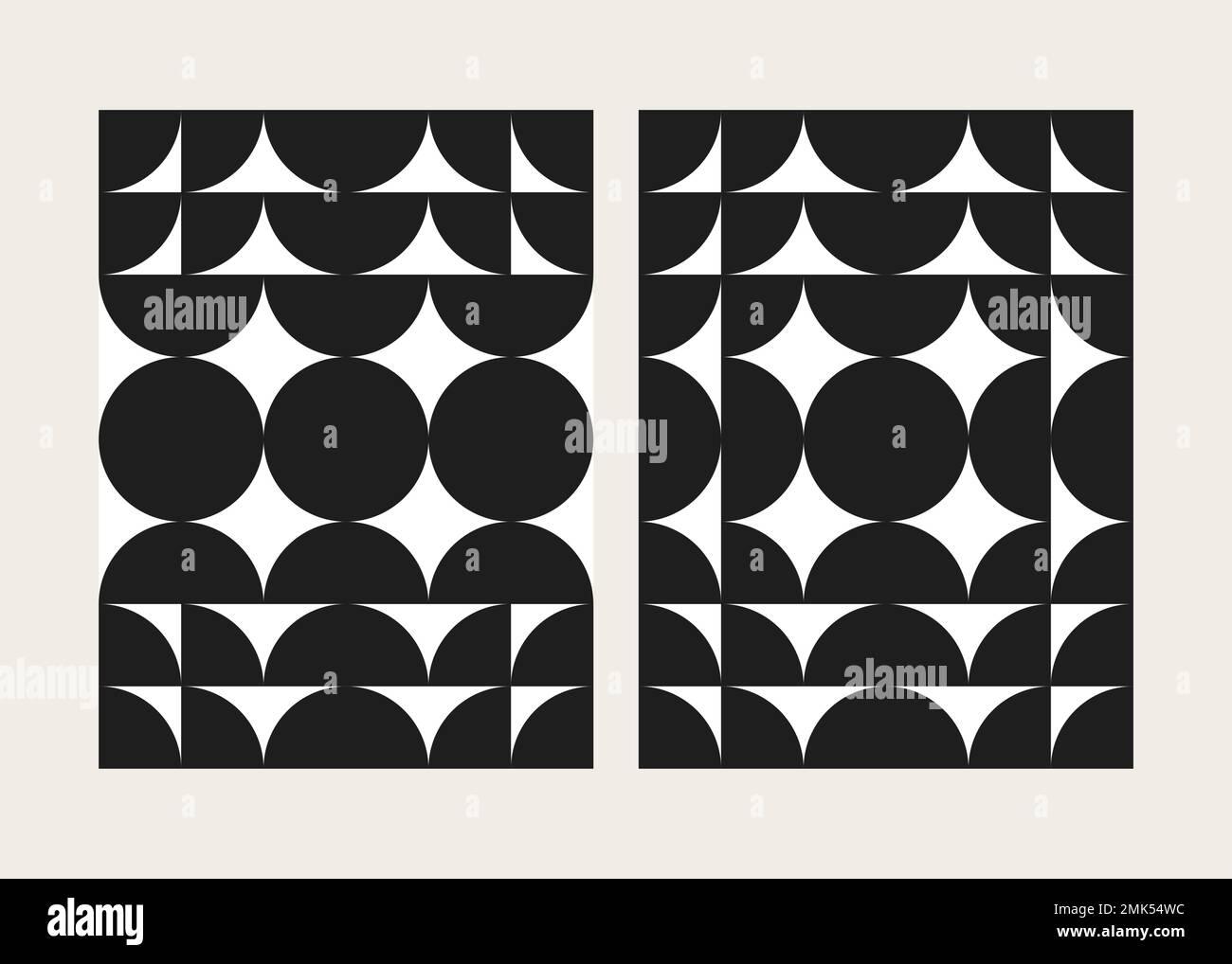 Geometric pattern of circles, cover for booklet in bauhaus style ...