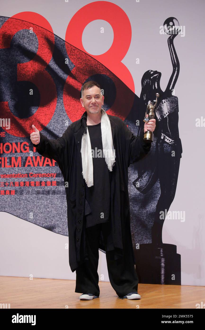 Hong Kong actor Anthony Wong poses after winning the Best Actor of his ...