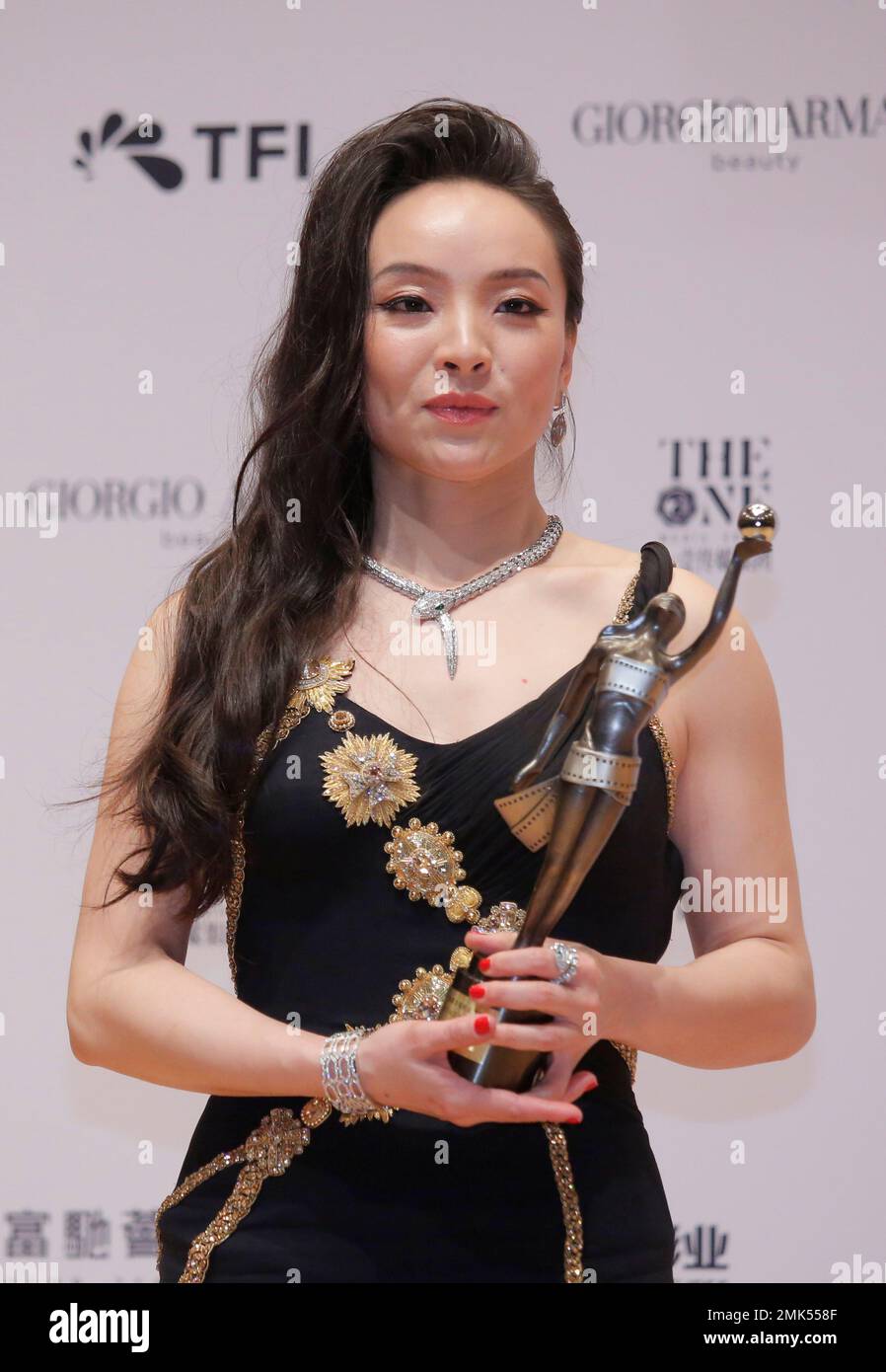Chinese actress Chloe Maayan poses after winning the Best Actress of ...