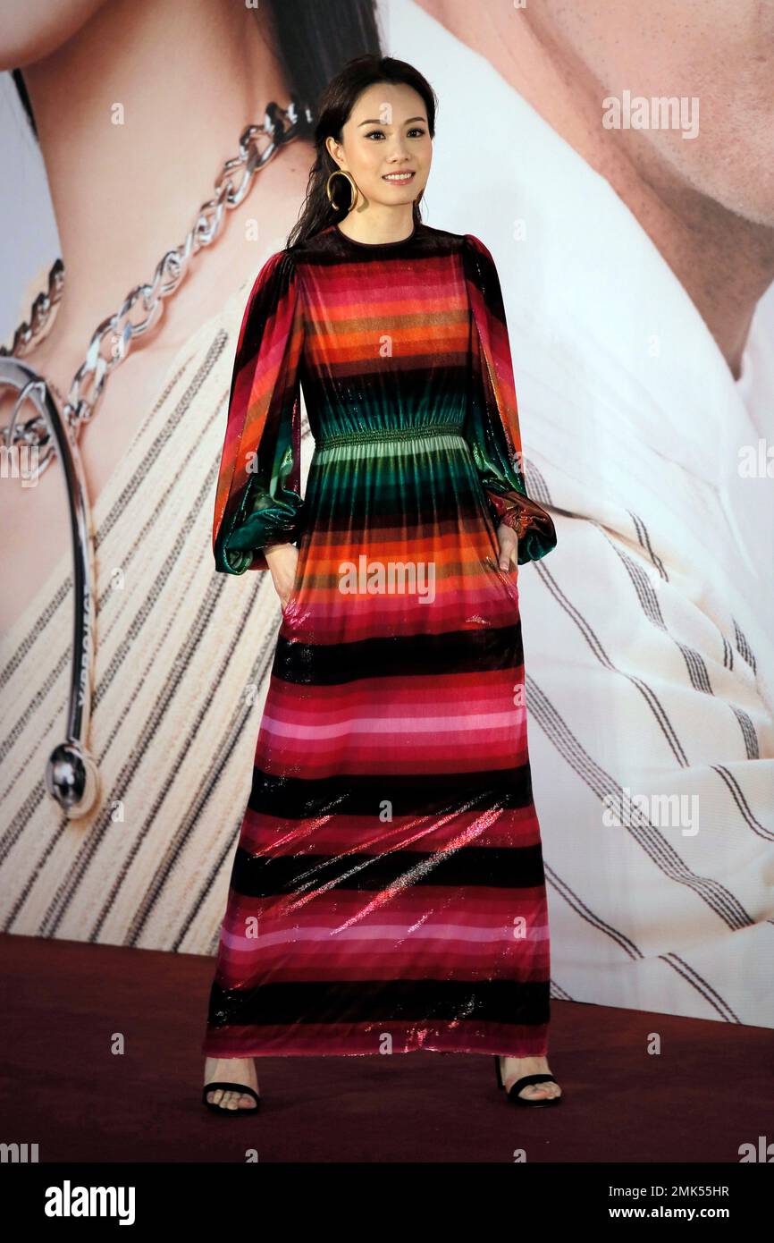 Hong Kong actress Stephy Tang poses on the red carpet of the Hong Kong ...