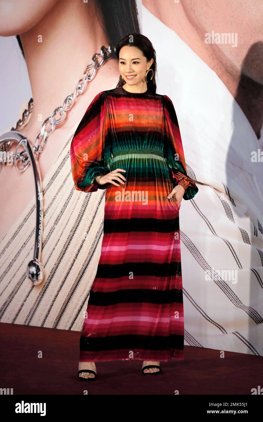 Hong Kong actress Stephy Tang poses on the red carpet of the Hong Kong ...