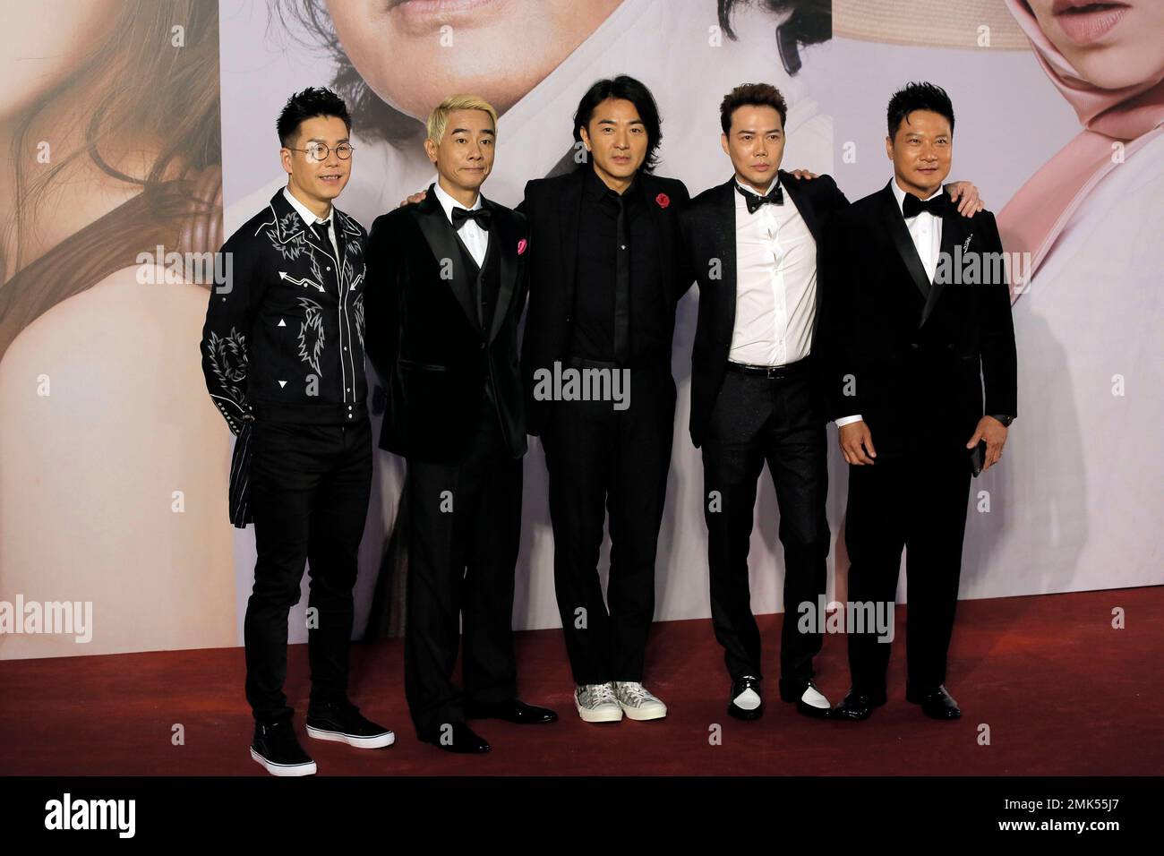 From left, Hong Kong actors Jerry Lam Hiu-fung, Jordan Chan, Ekin Cheng ...