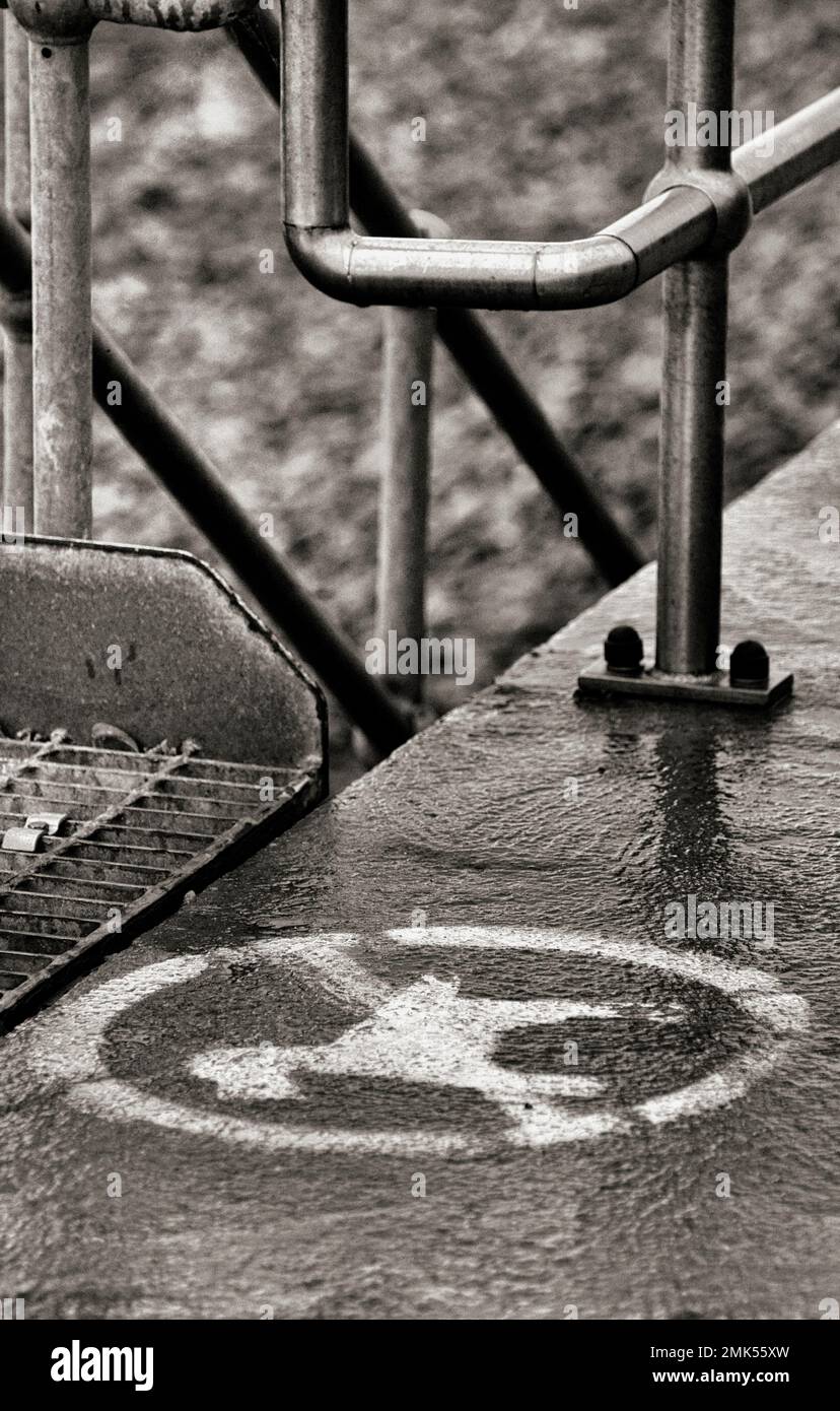 tubular guard rail and no dog allowed sign beside beach lowestoft ...