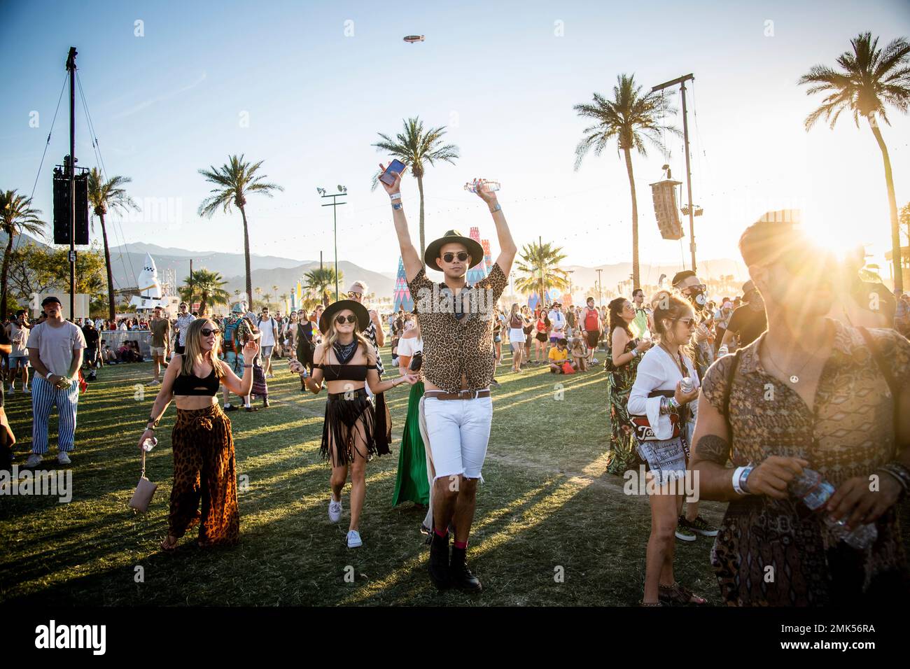 Festival goers attend the Coachella Music & Arts Festival at the Empire ...