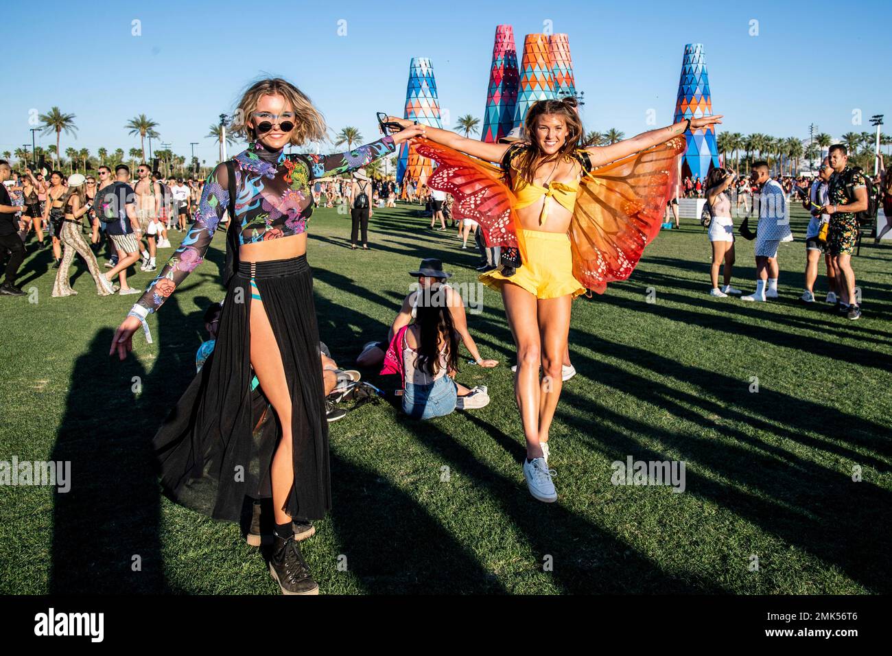 Festival goers attend the Coachella Music & Arts Festival at the Empire ...