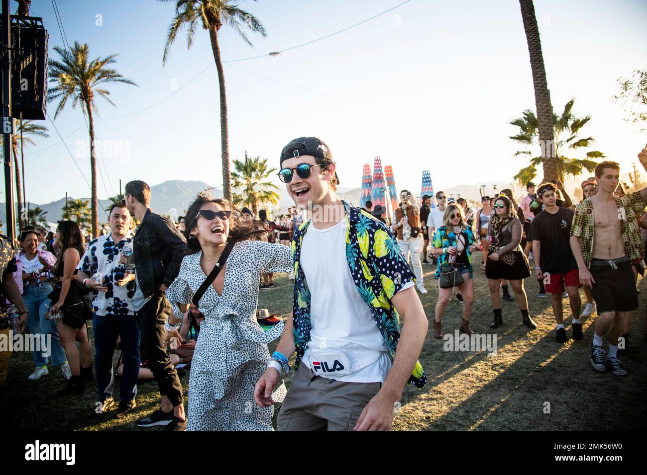 Festival goers attend the Coachella Music & Arts Festival at the Empire ...