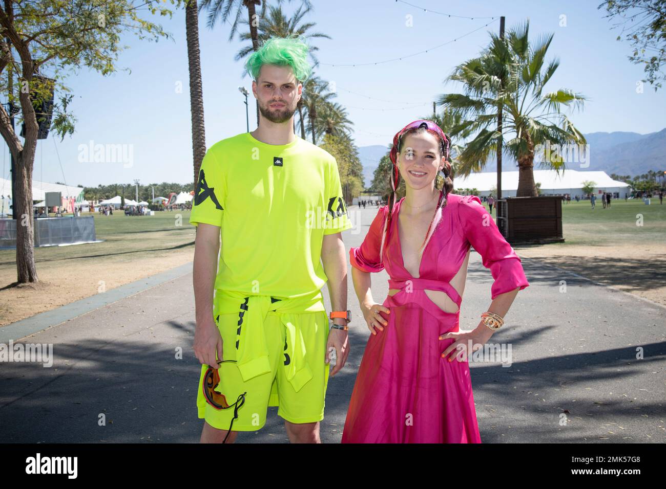 Tucker Halpern, left, and Sophie Hawley-Weld of Sofi Tukker pose at the ...