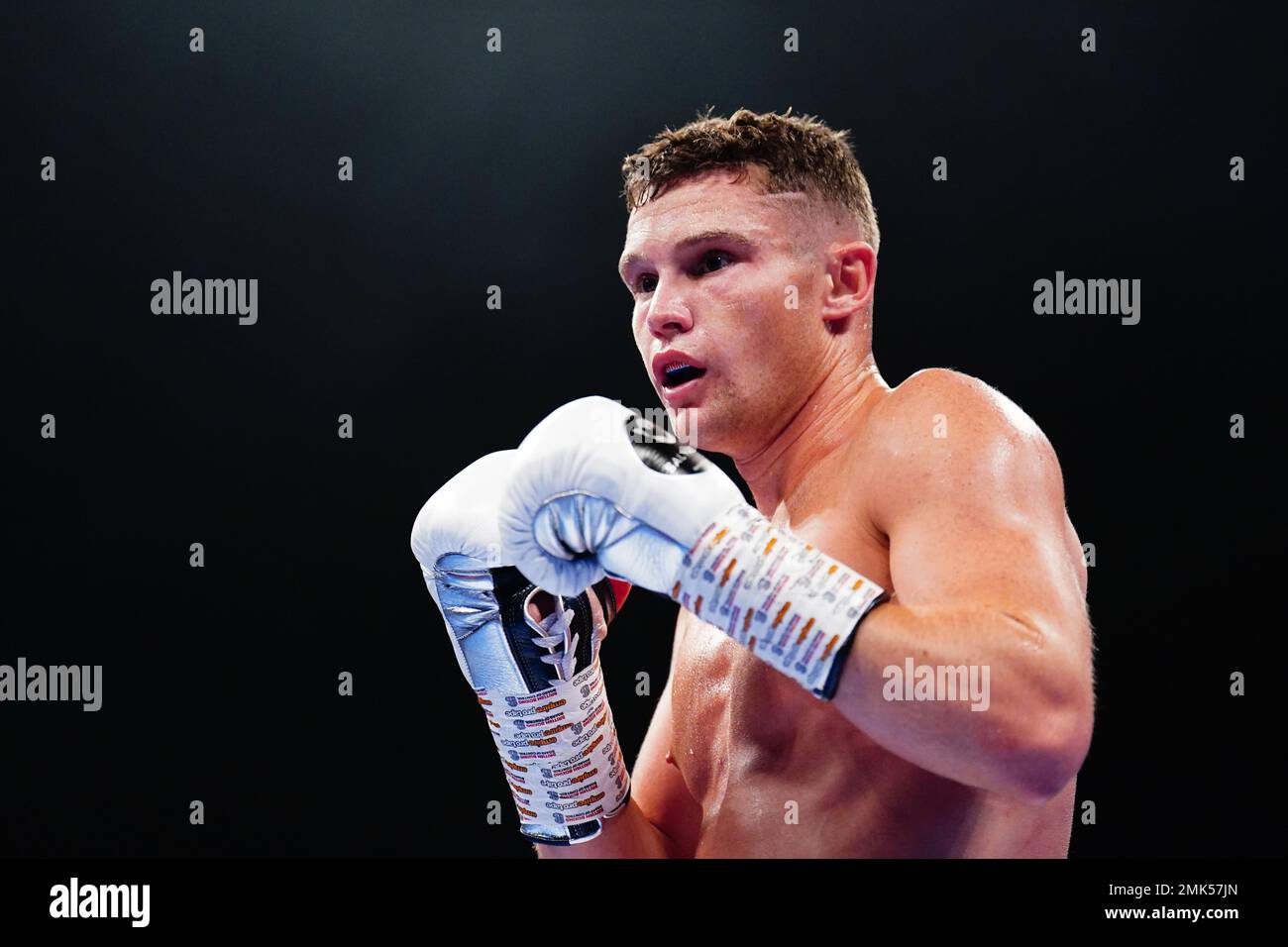 Joshua Frankham in action against Joe Hardy (not pictured) at the OVO ...