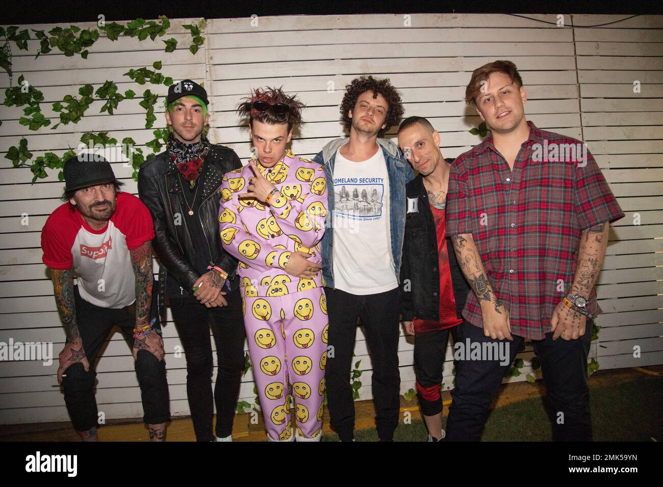 Tommy Lee, from left, Alex Gaskarth, Yungblud, Grandson, Frank Zummo ...
