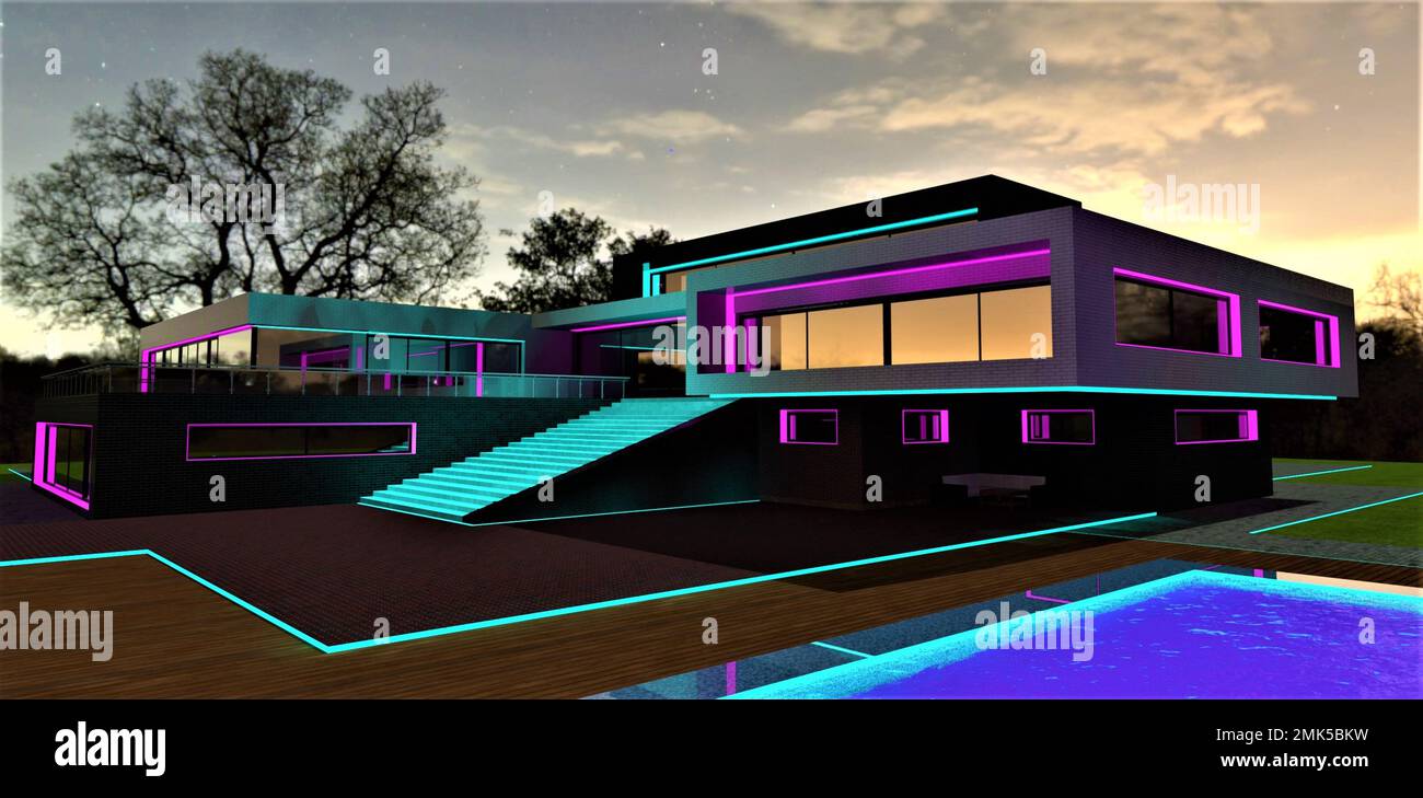 Trendy design of the contemporary house illumination made by leading ...
