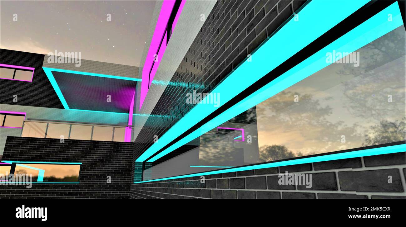 Exclusive illumination design of the upscale suburban estate finished ...