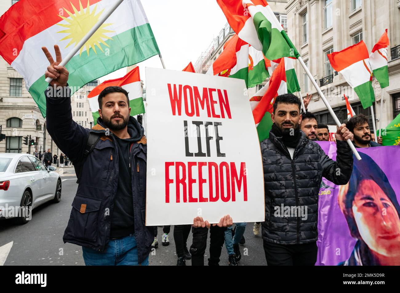 London Uk 28 January 2023 Kurds March In Solidarity With The ‘woman