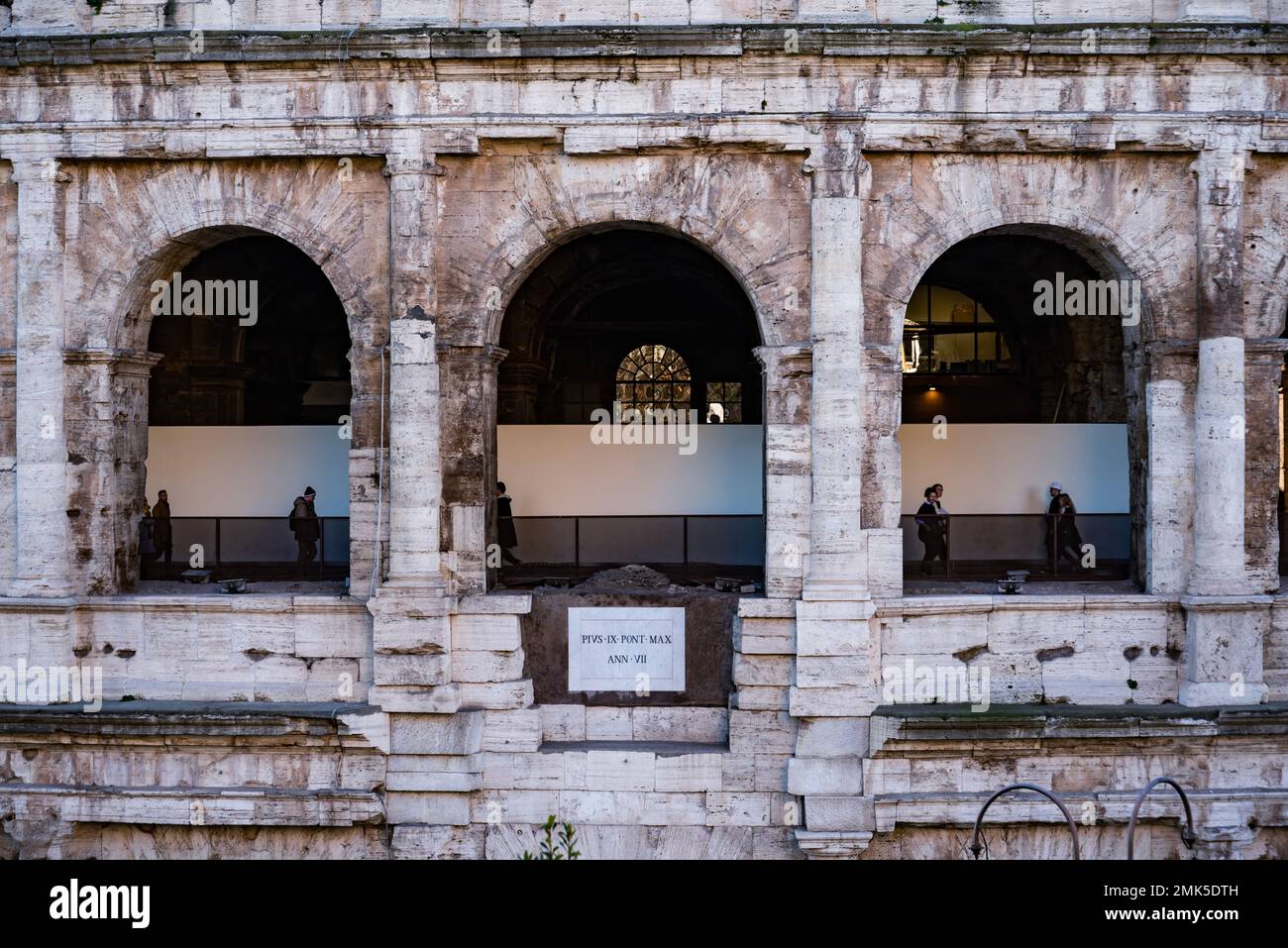 Rome, italy - January 10, 2023: Details of Amphitheater colosseum in ...