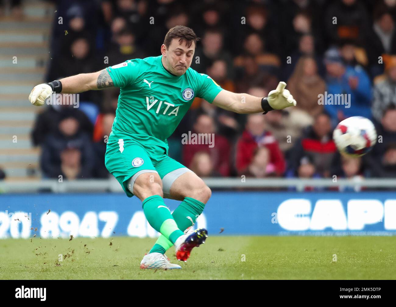 Sockport County Goalkeeper Ben Hinchliffe during the Sky Bet League Two ...