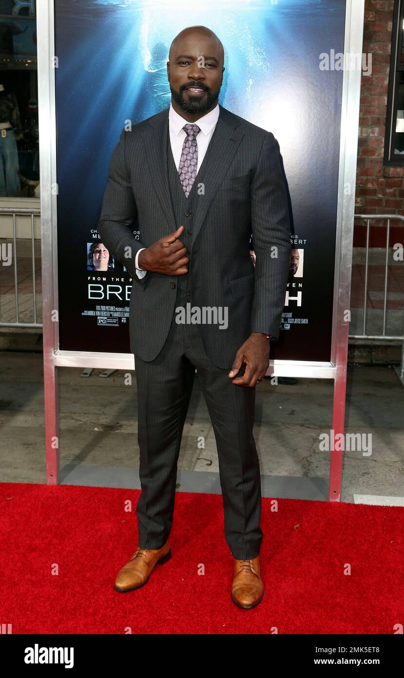 Mike Colter arrives at the LA Premiere of "Breakthrough" at the Regency ...