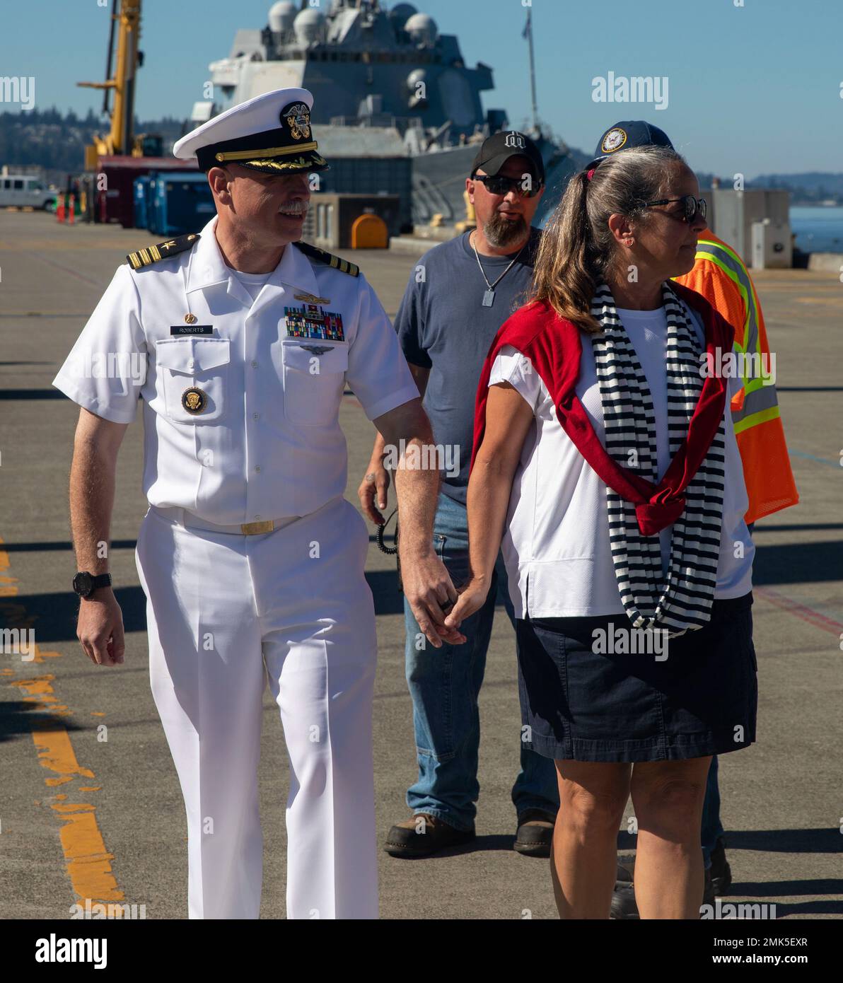 Cmdr. Erik Roberts, commanding officer of Arleigh Burke-class guided ...