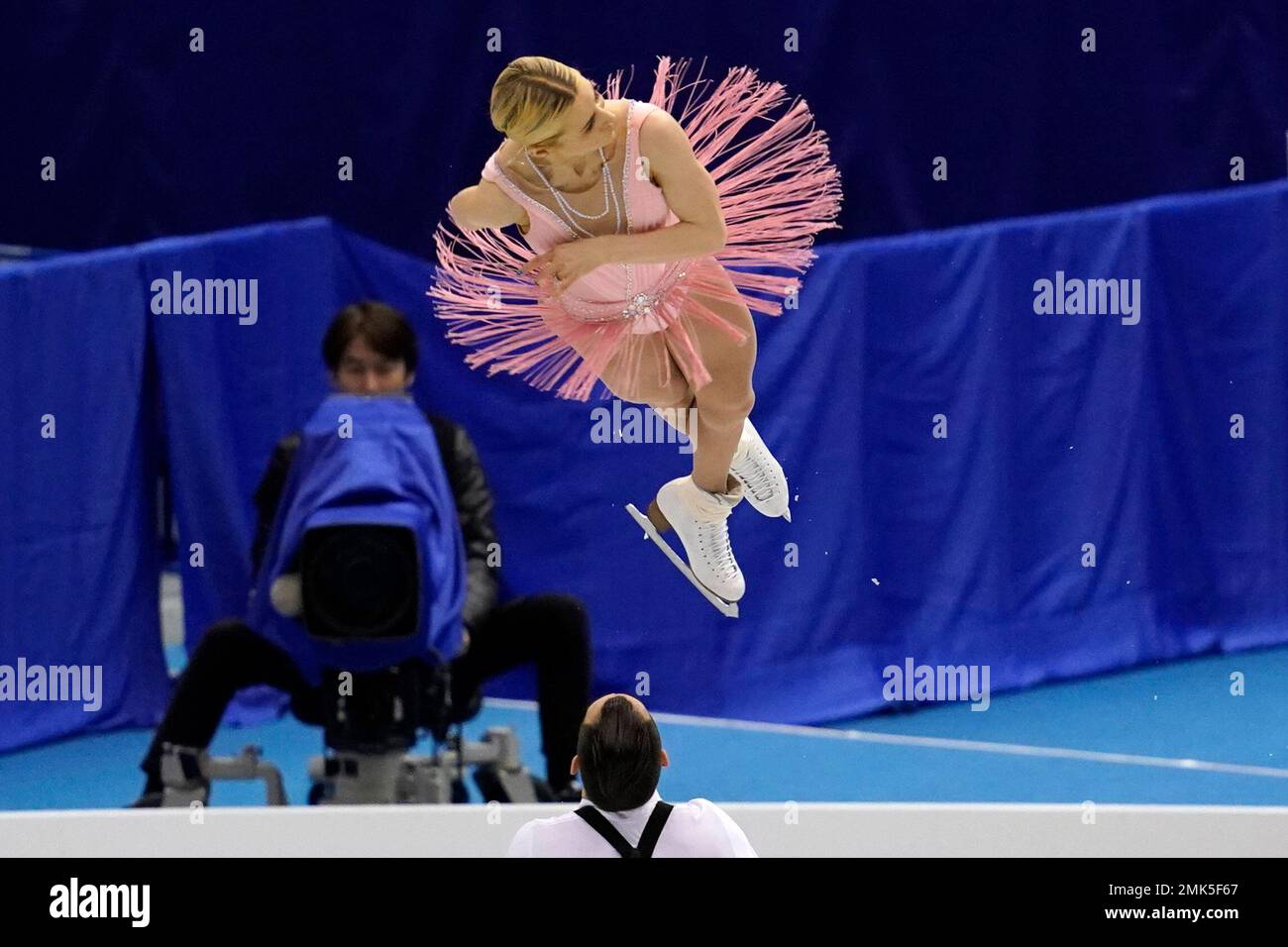 Ashley Cain and Timothy Leduc of the United Statesperform their pairs ...