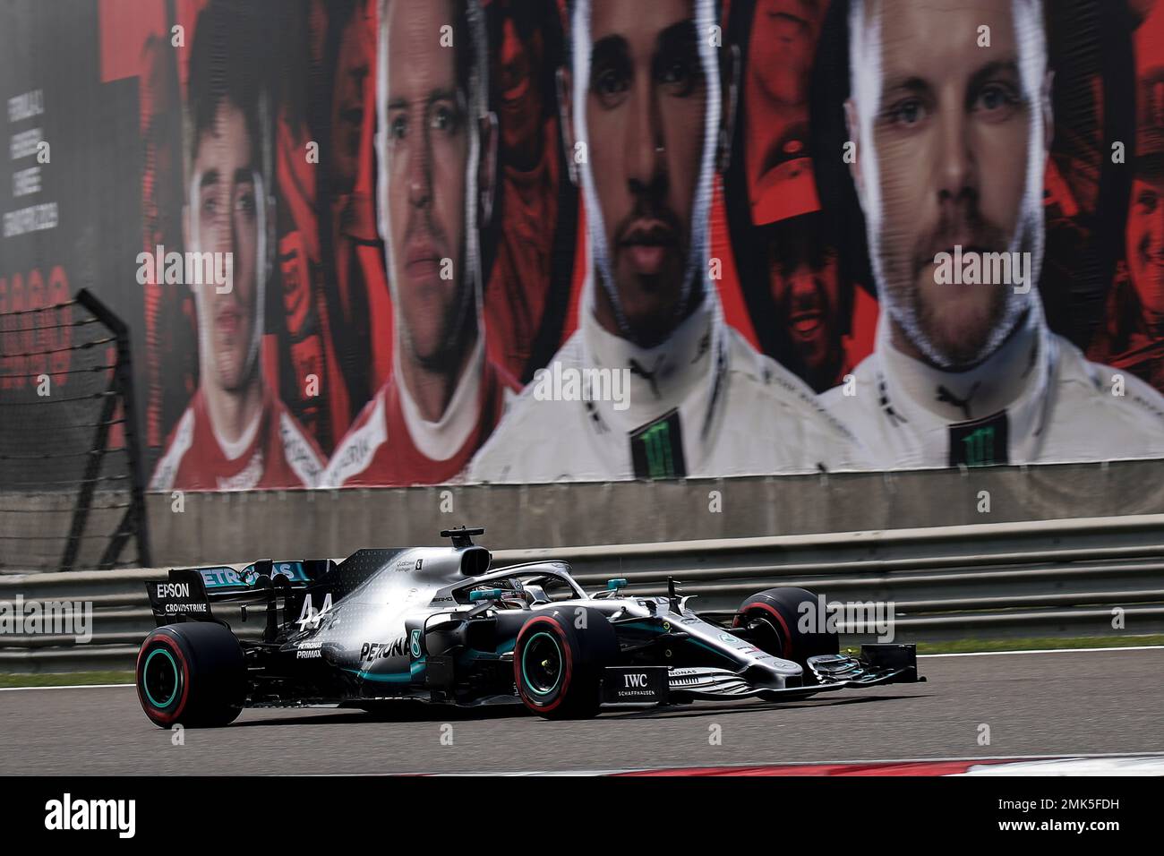 Mercedes driver Lewis Hamilton of Britain steers his car during the ...