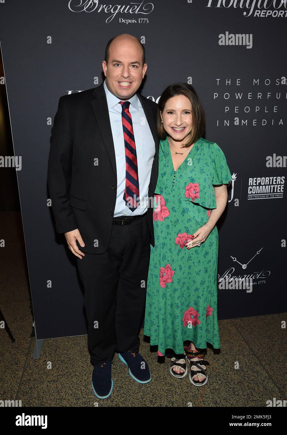 Television journalist Brian Stelter, left, and Jamie Shupak Stelter ...