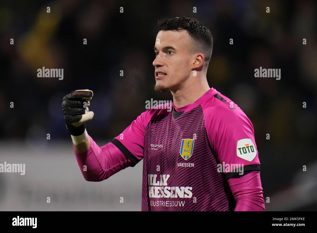 WAALWIJK, NETHERLANDS - JANUARY 28: goalkeeper Etienne Vaessen of RKC ...
