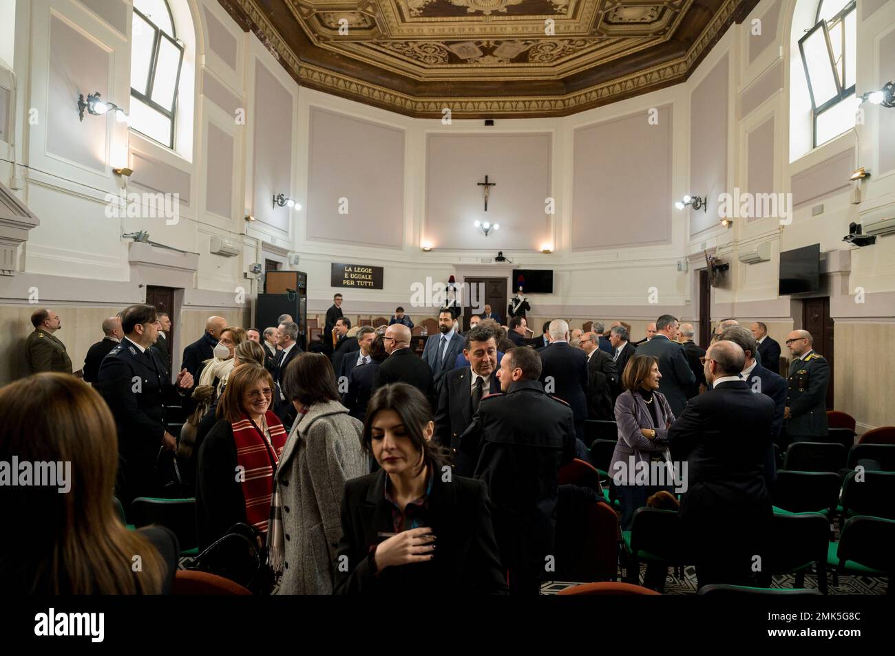 Catanzaro, Italy. 28th Jan, 2023. People seen inside the Palace of ...