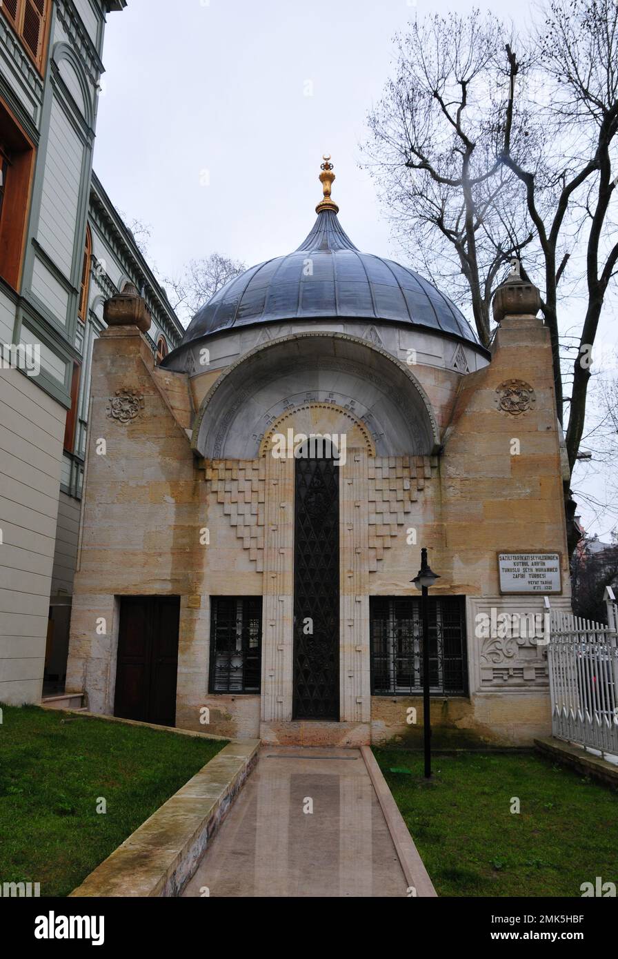 Sheikh Zafir Tomb, located in Istanbul, Turkey, was built in 1904 Stock ...