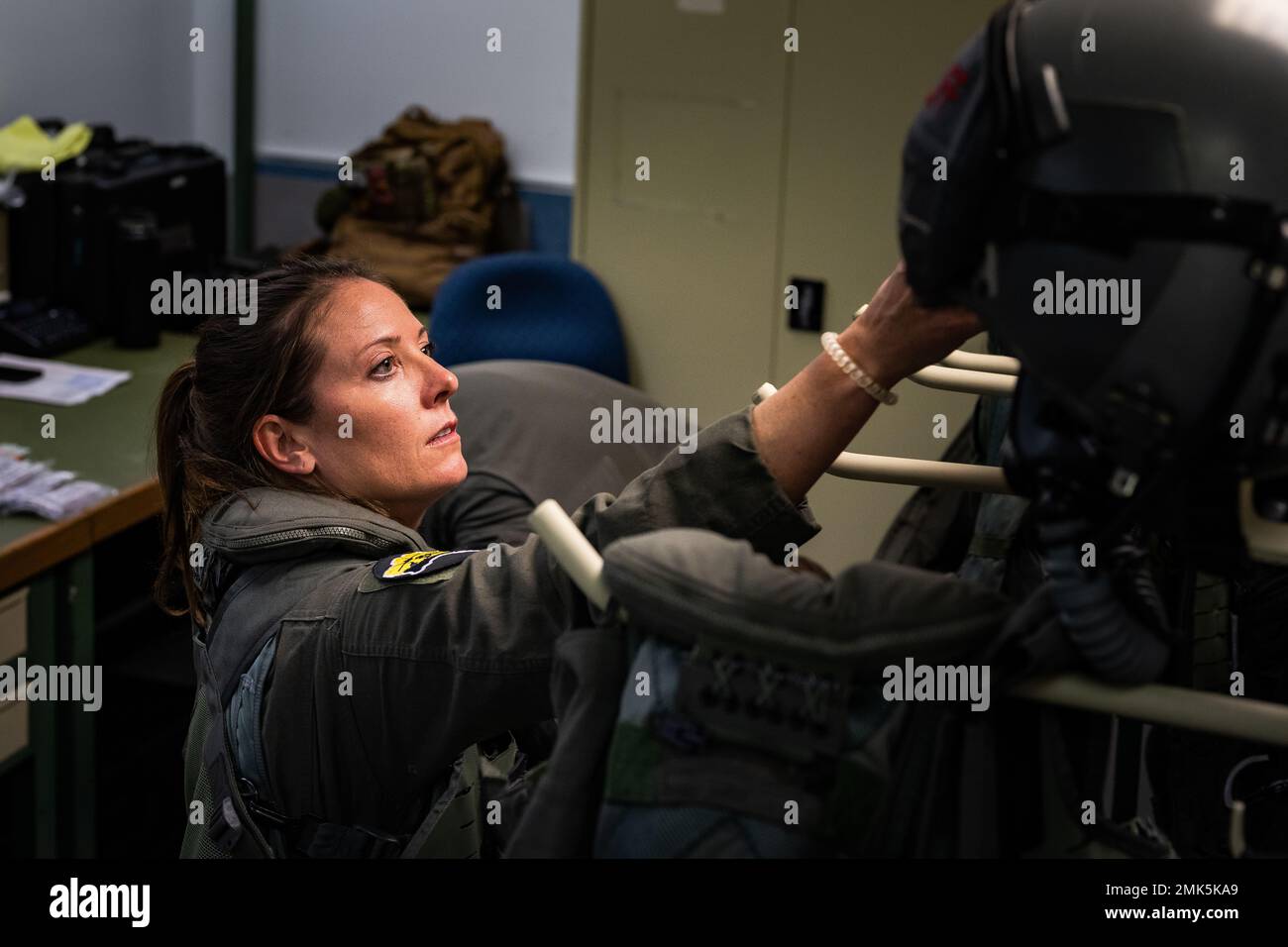 U.S. Air Force 1st Lt. Nichole Bahlman, 199th Fighter Squadron F-22 ...