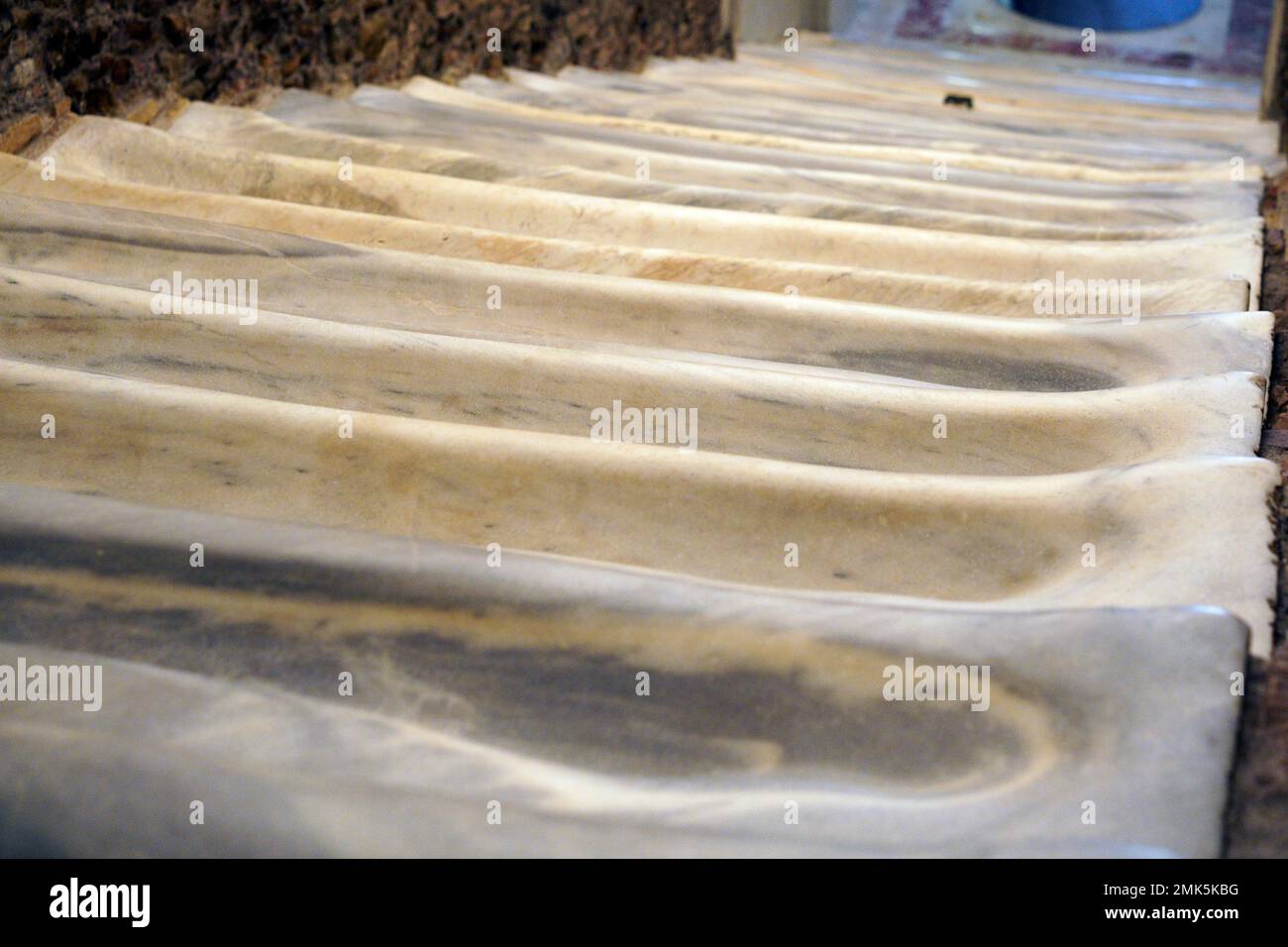 A view of the newly restored Holy Stairs (Scala Sancta), which ...