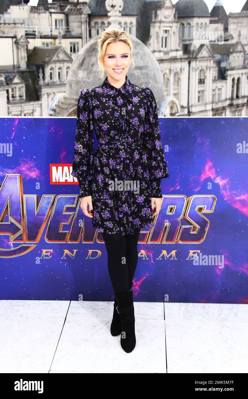 Actress Scarlett Johansson poses for photographers at the photo call ...