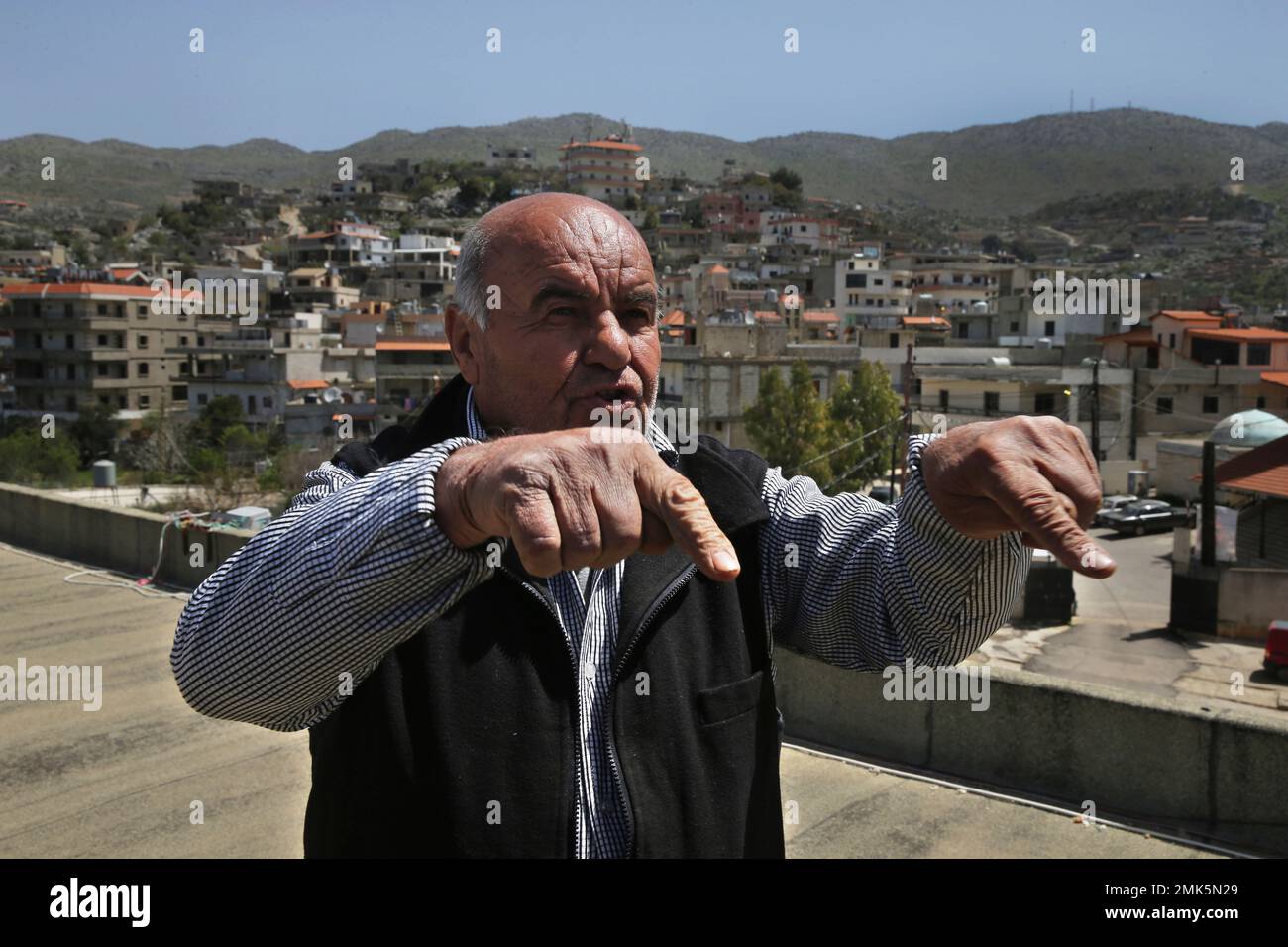 In this Tuesday, April 9, 2019 photo, Lebanese villager Raid Khalifeh ...