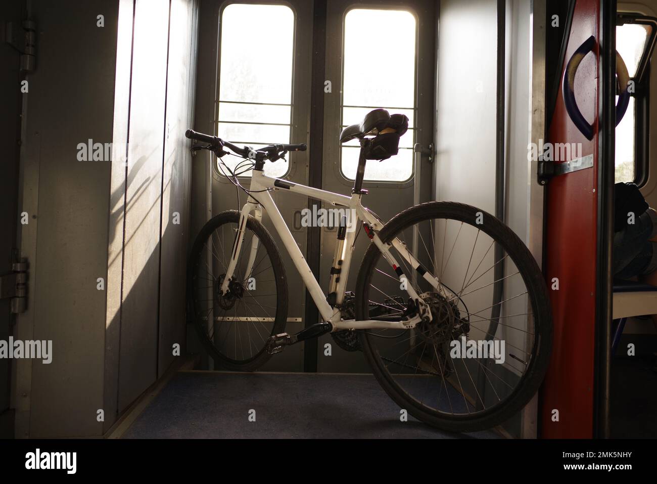 Bicycle standing in the vestibule. Tourism with a bicycle. Transport ...