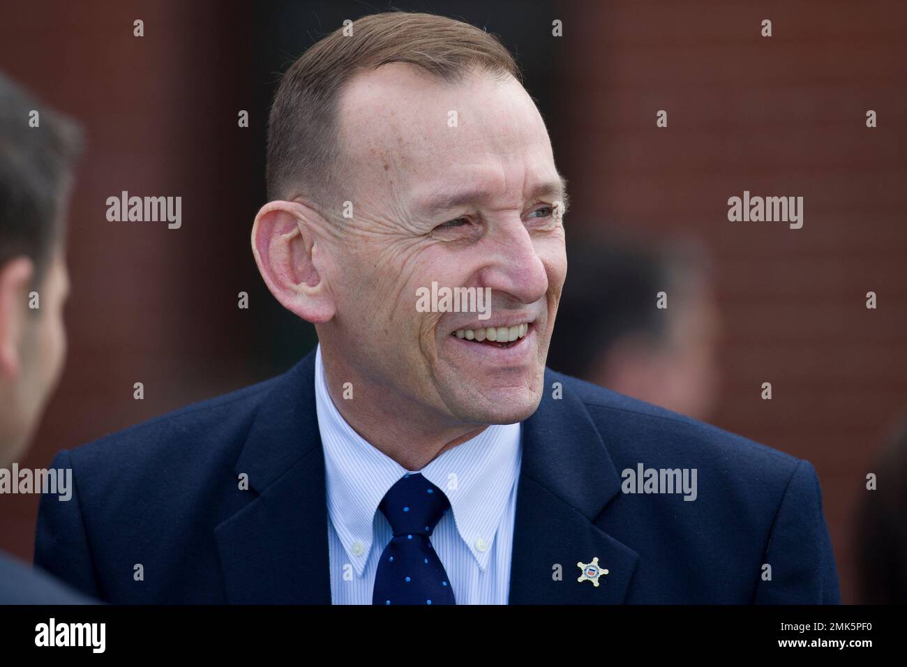 Outgoing Secret Service director Randolph "Tex" Alles smiles before a ...