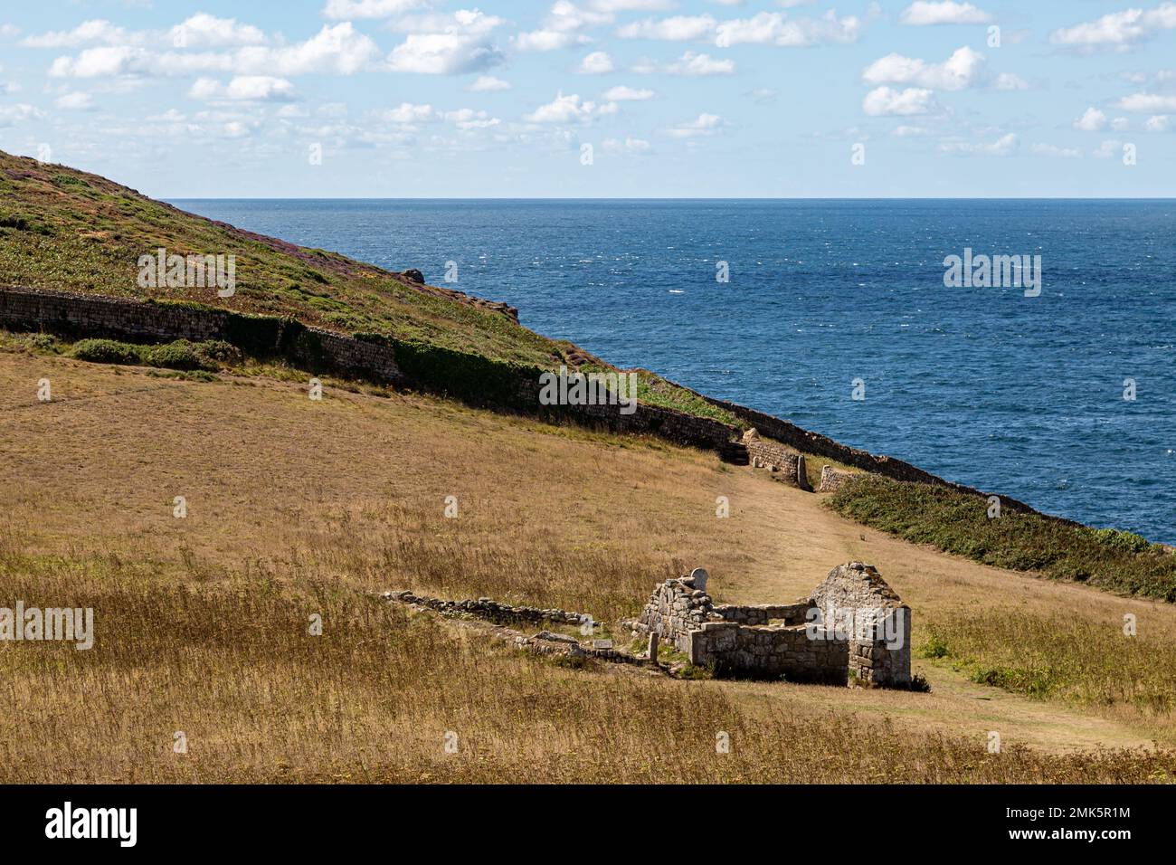 The ruins of St Helen's Oratory near Cape Cornwall Stock Photo - Alamy