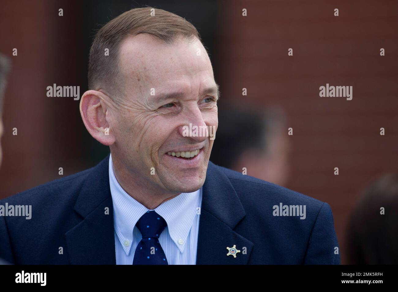 Outgoing Secret Service director Randolph "Tex" Alles smiles before a ...