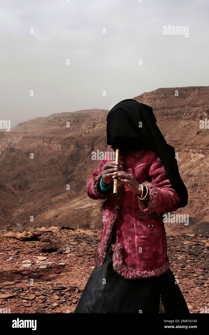 In this March 30, 2019 photo, Aicha, an Egyptian Bedouin from the ...