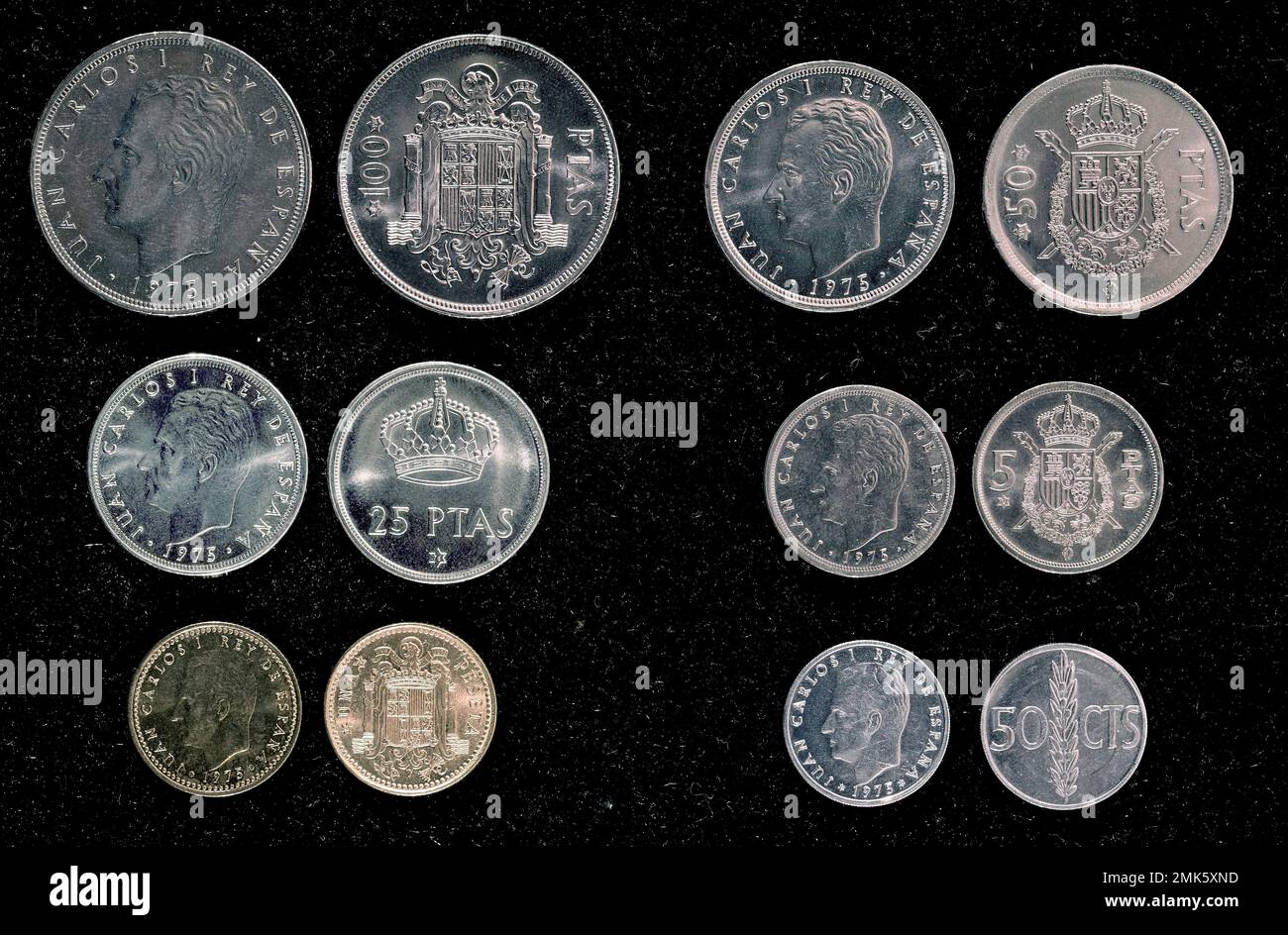 MONEDAS DEL REY DON JUAN CARLOS I Stock Photo - Alamy