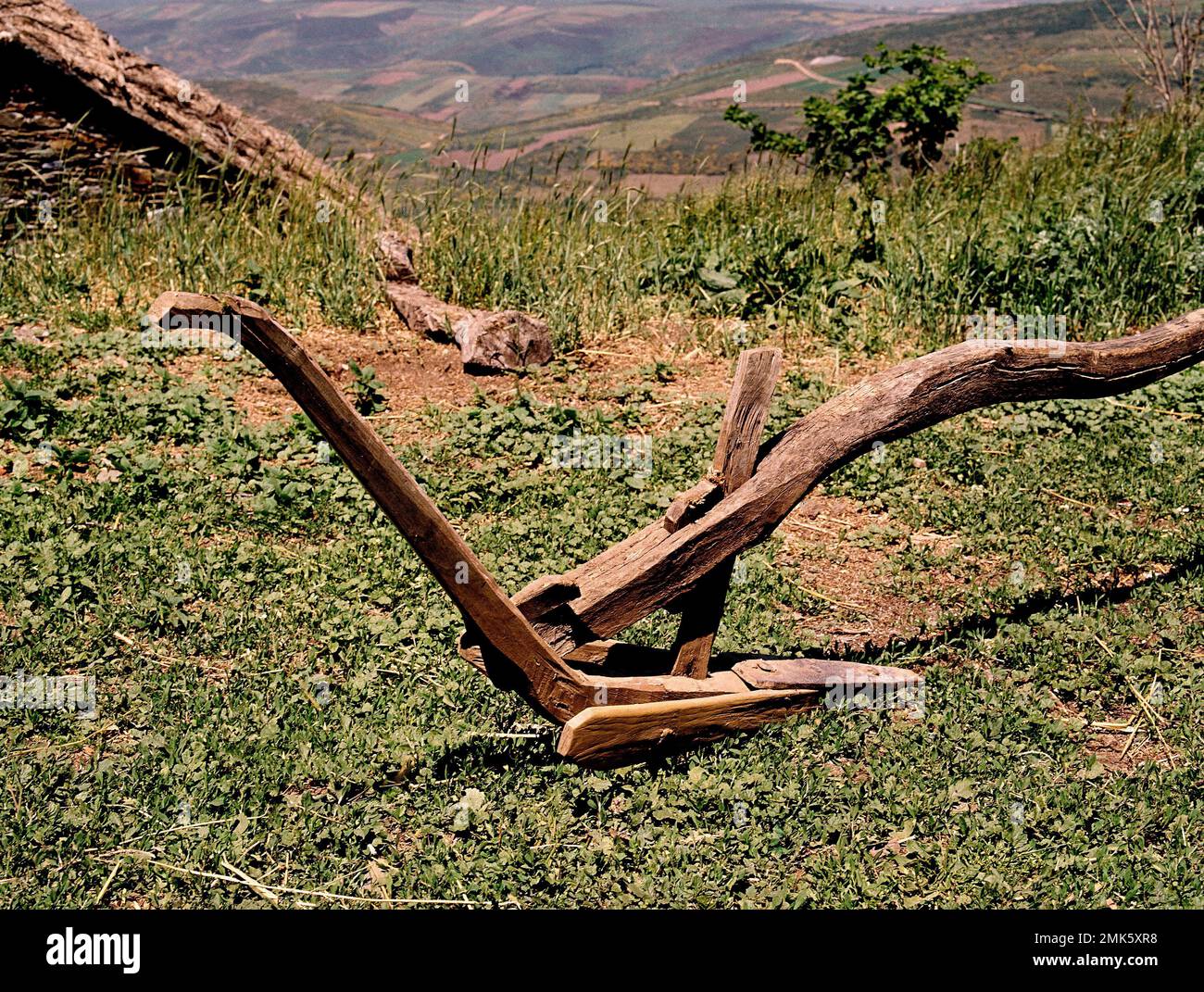 ARADO DE MADERA-ESTEVA - FOTO AÑOS 70 Stock Photo - Alamy