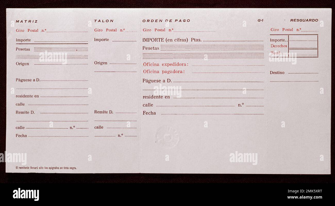 Giro postal giro postal hi-res stock photography and images - Alamy