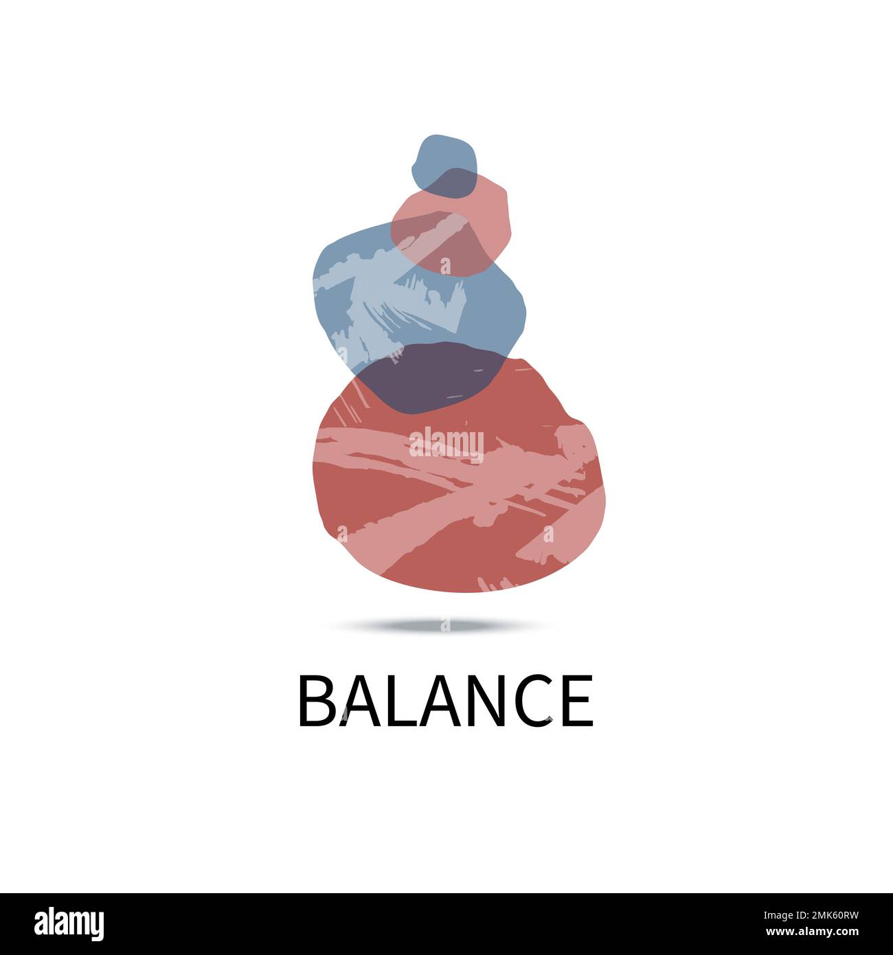 Life coaching, balance icon. Stack of stones, buddhist logo. Zen symbol ...