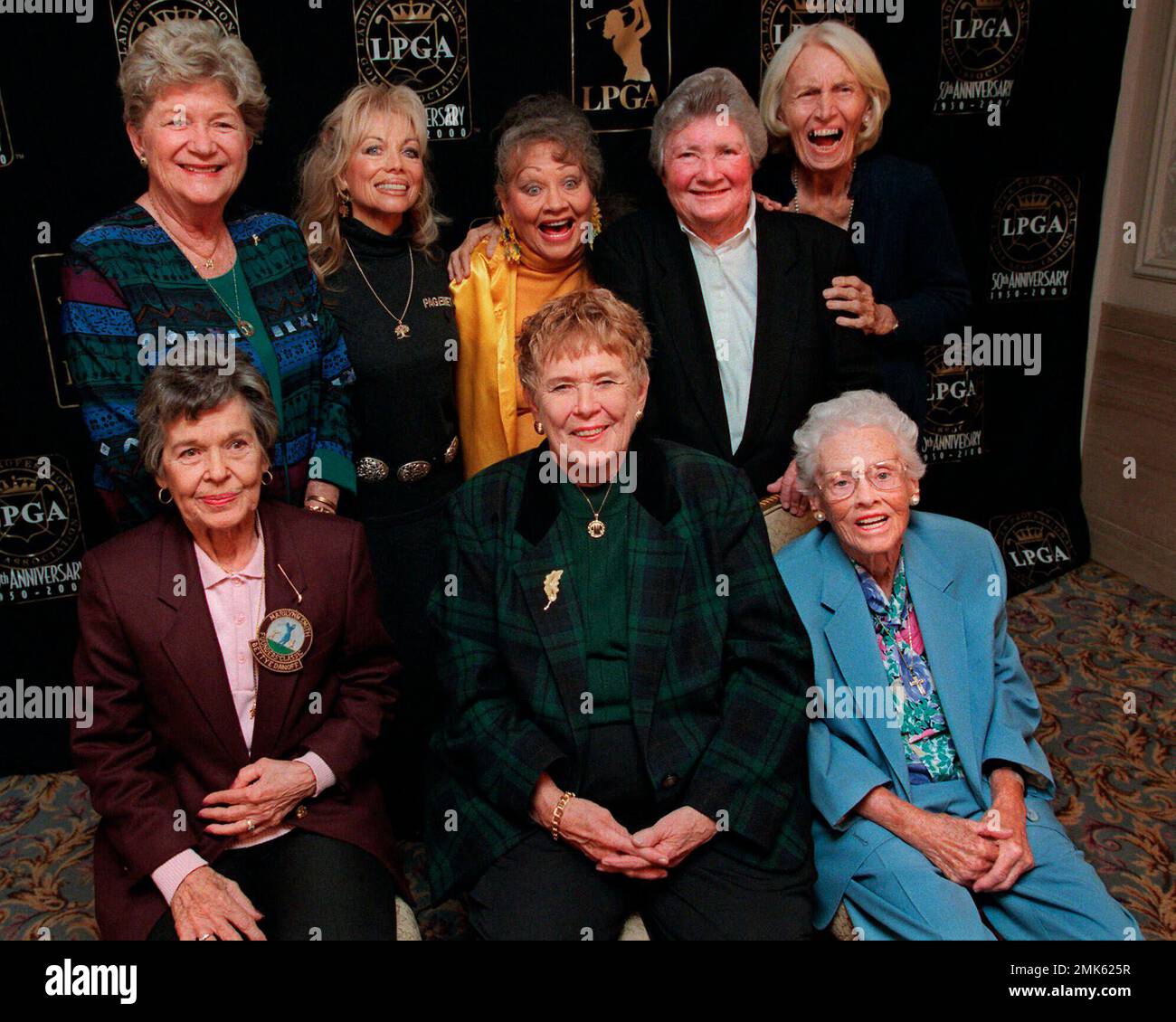 FILE - In this Oct. 19, 1999, file photo, eight founders of the Ladies ...
