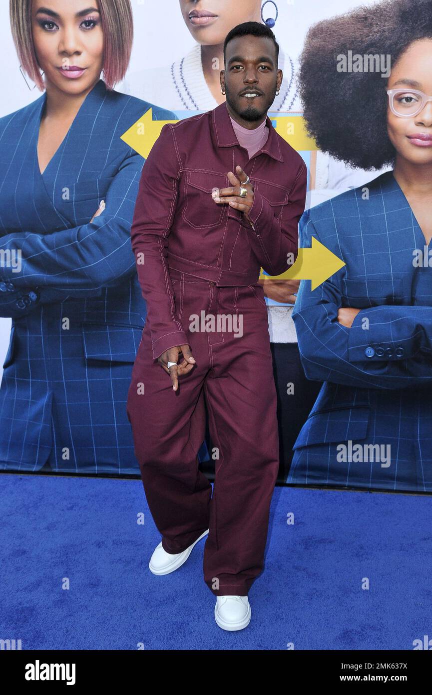 Luke James attends the LA premiere of "Little" at the Regency Village ...