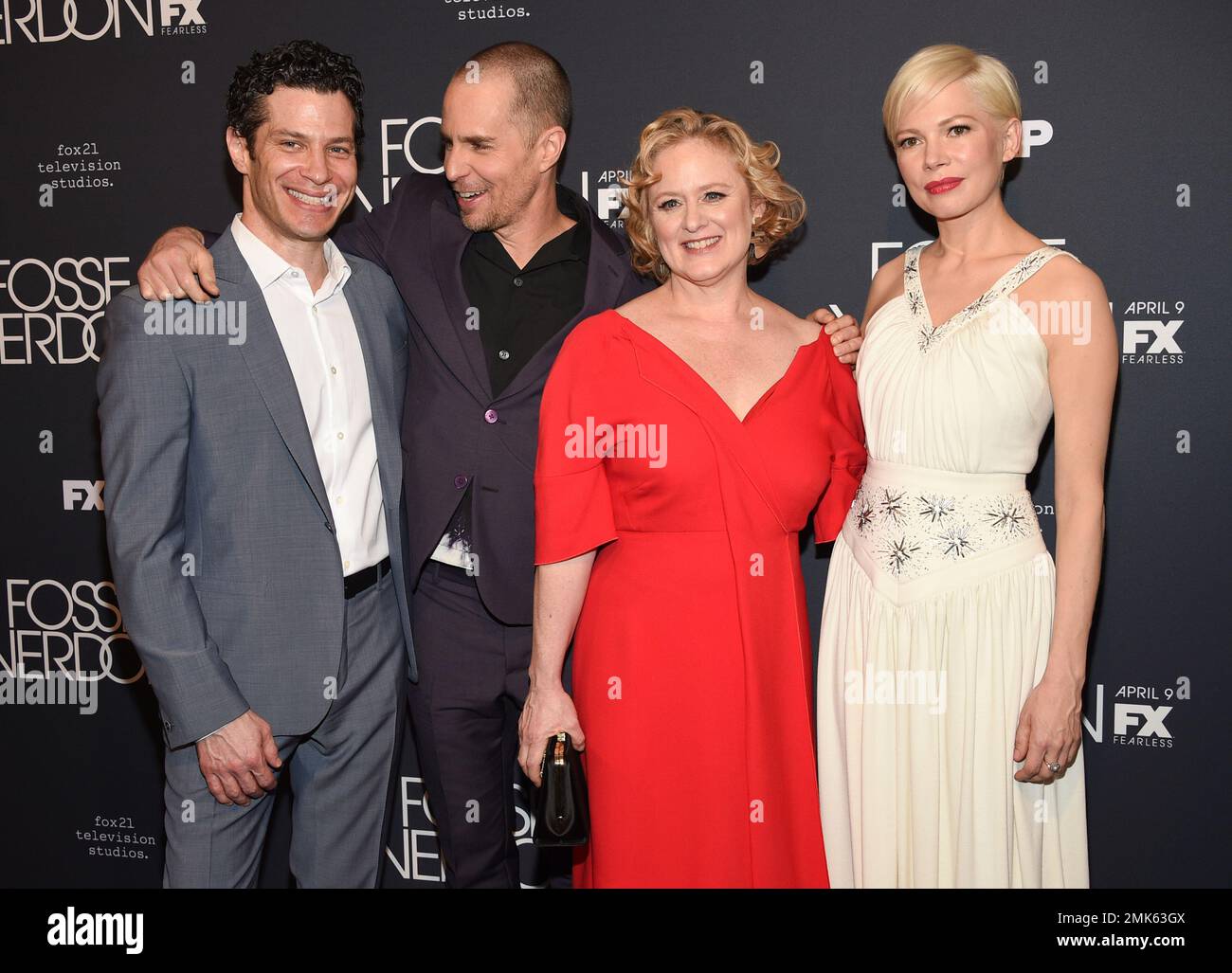 Executive producer/director Thomas Kail, left, actor Sam Rockwell, co ...