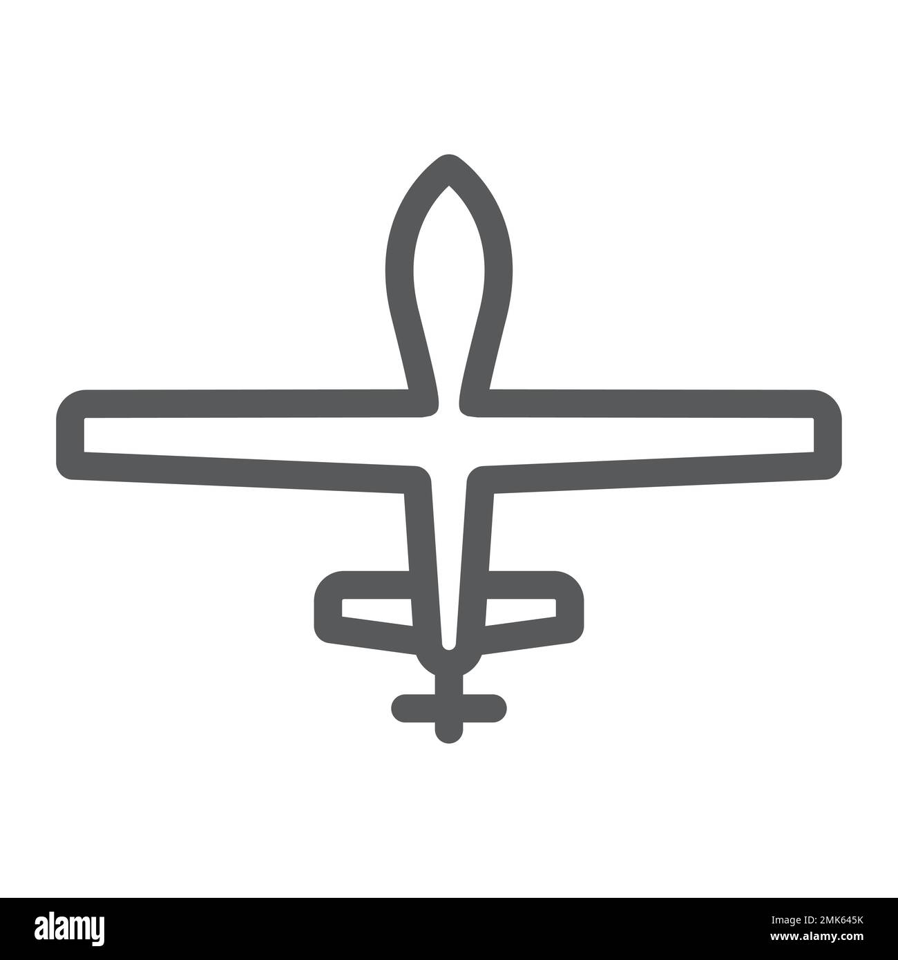 Unmanned Aerial Line Icon Military And Vehicle Drone Sign Vector Graphics A Linear Pattern
