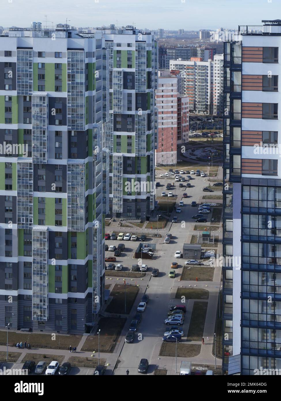 high-rise residential buildings anthills, typical urban landscape of a ...