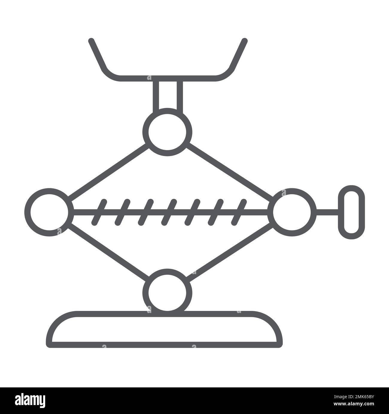 Car jack thin line icon, auto and repair, car part sign, vector ...