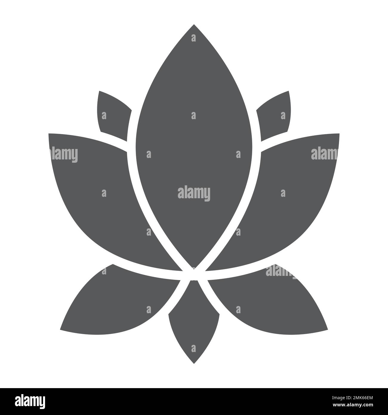 Yoga glyph icon, flower and health, lotus sign, vector graphics, a ...